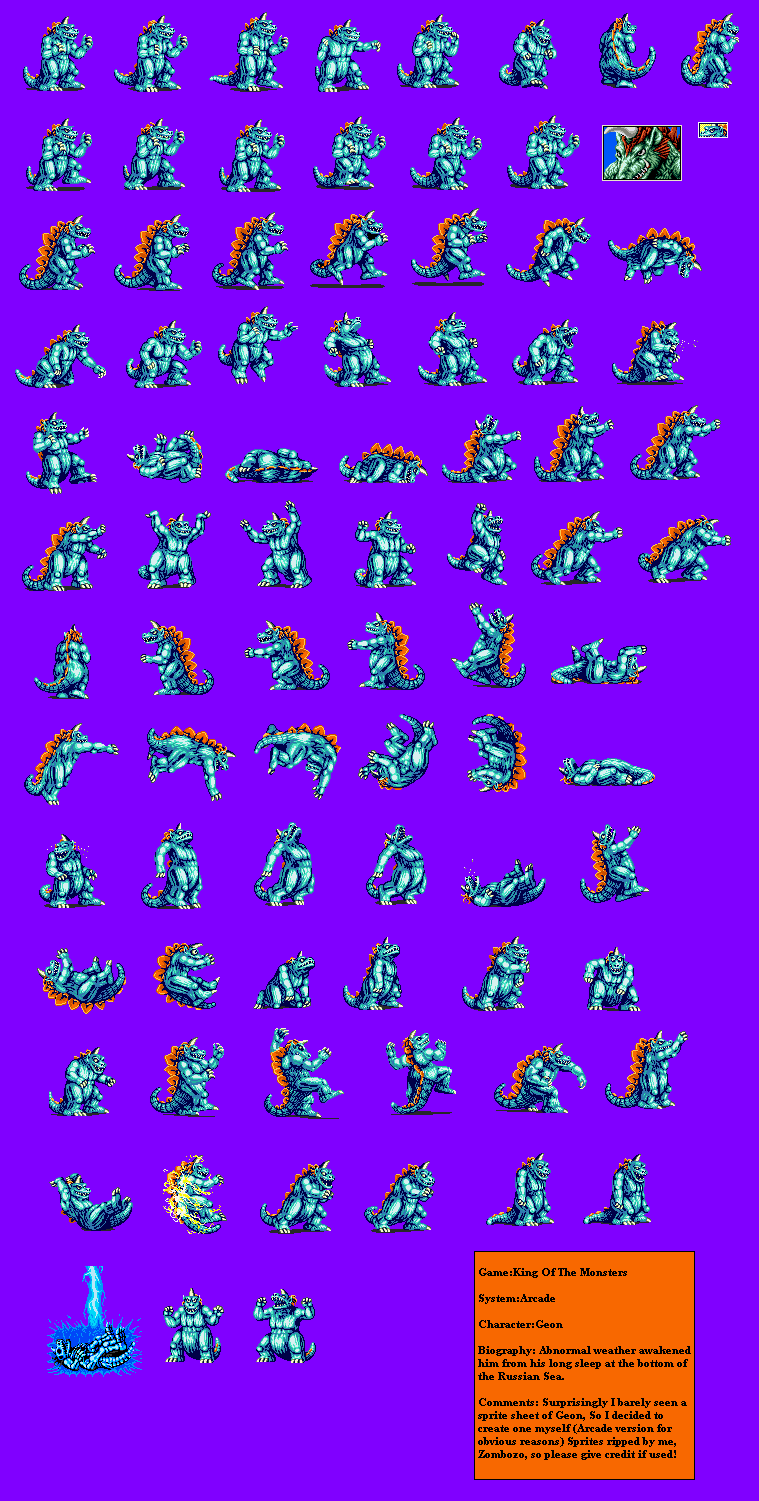Godzilla Sprites and Implementation Method